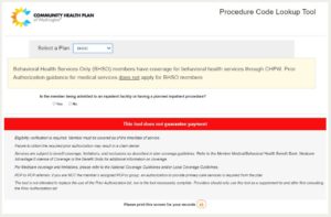 Procedure Code Lookup Tool - Washington State Local Health Insurance - CHPW